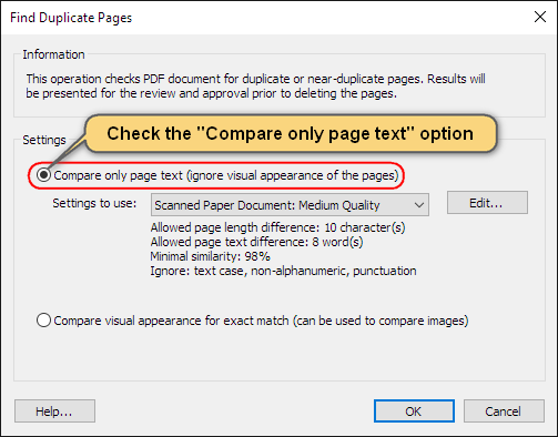 Find & Delete Duplicate and Near-Duplicate PDF Pages